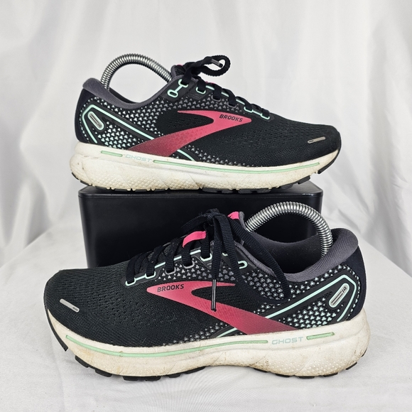 Brooks | Shoes | Brooks Ghost 4 Womens 75 Black Athletic Running ...